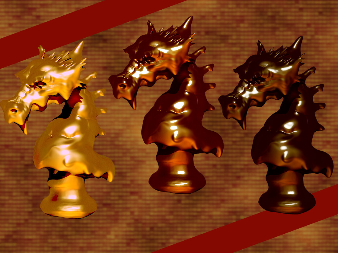 ArtStation - Chocolate Dragon Chess piece type