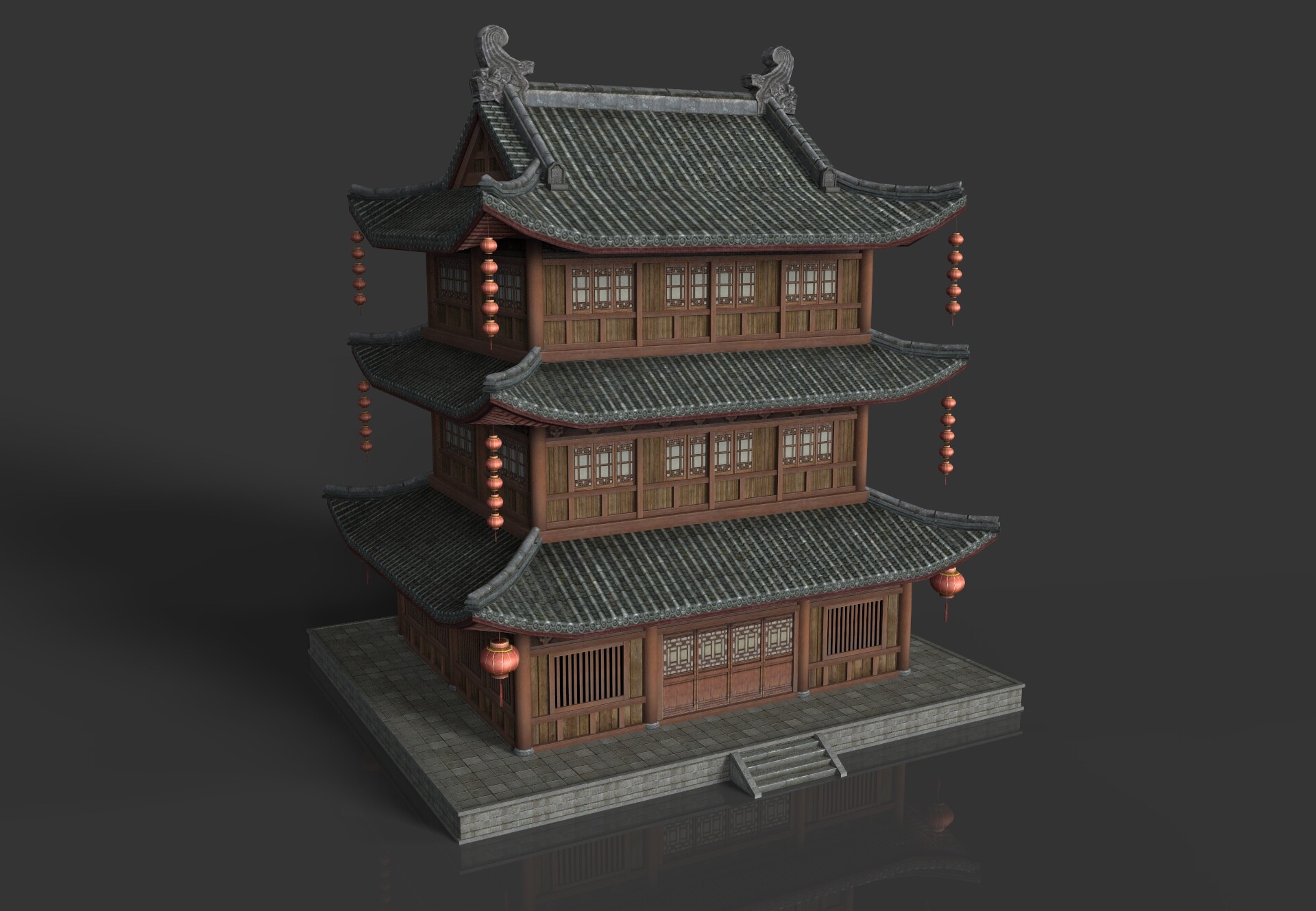 ArtStation - old Chinese building
