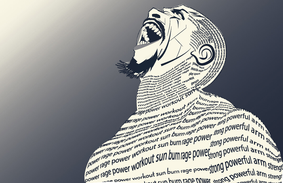 ArtStation - Rage typography