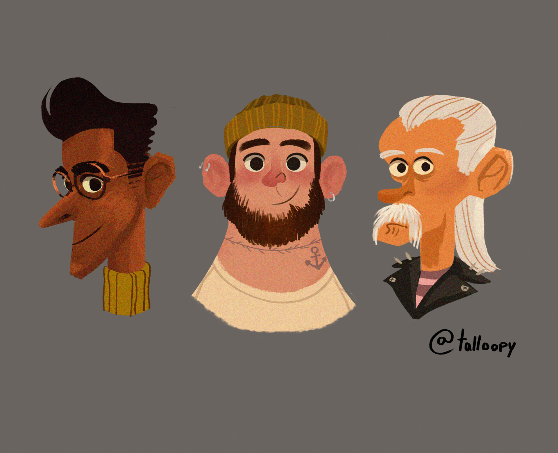 ArtStation - 3 Men - Character Design