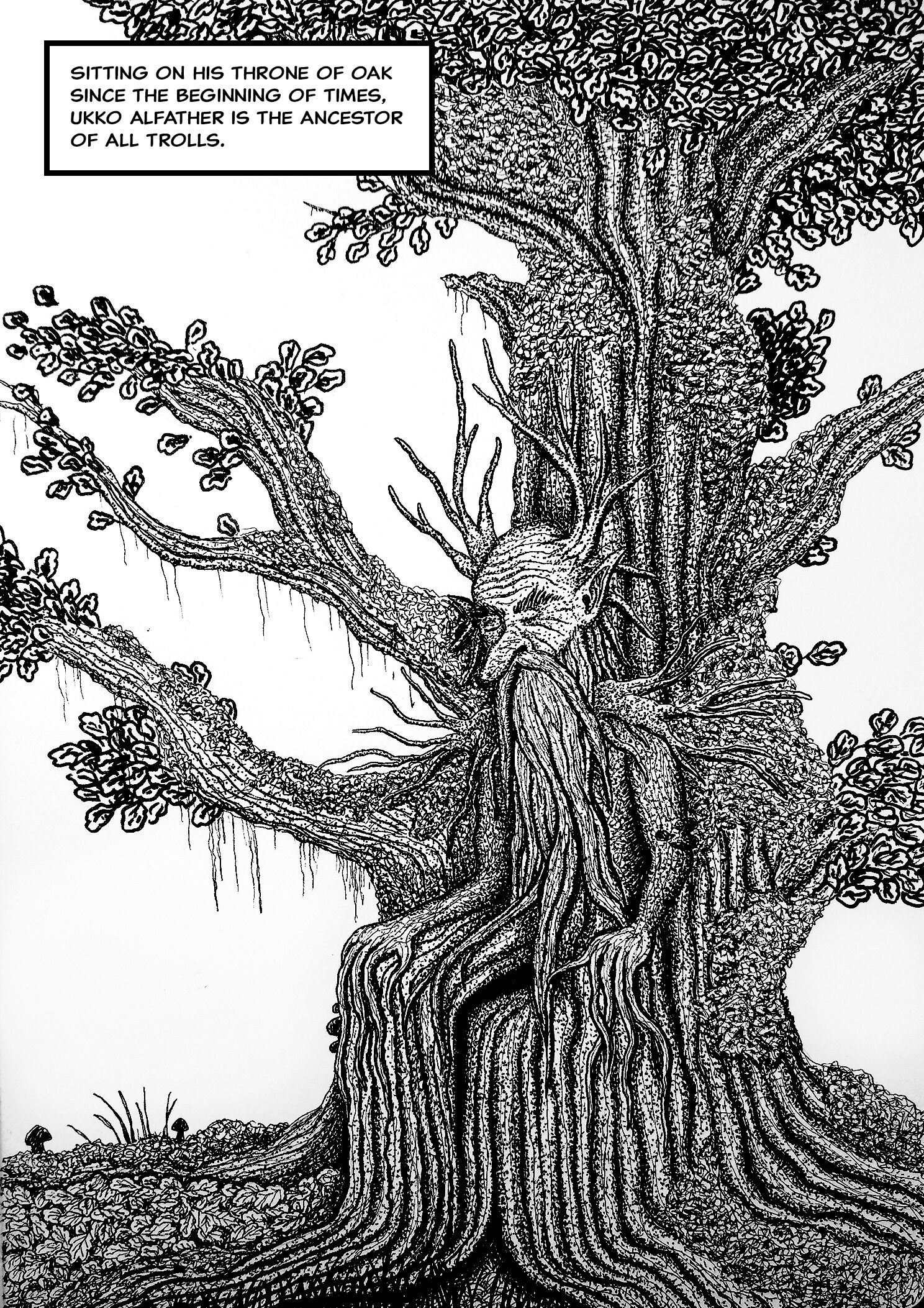 ArtStation - Ukko Alfather, father of all trolls, god of the forest