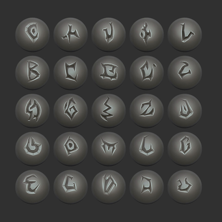 ArtStation - Stylized Demonic Runes