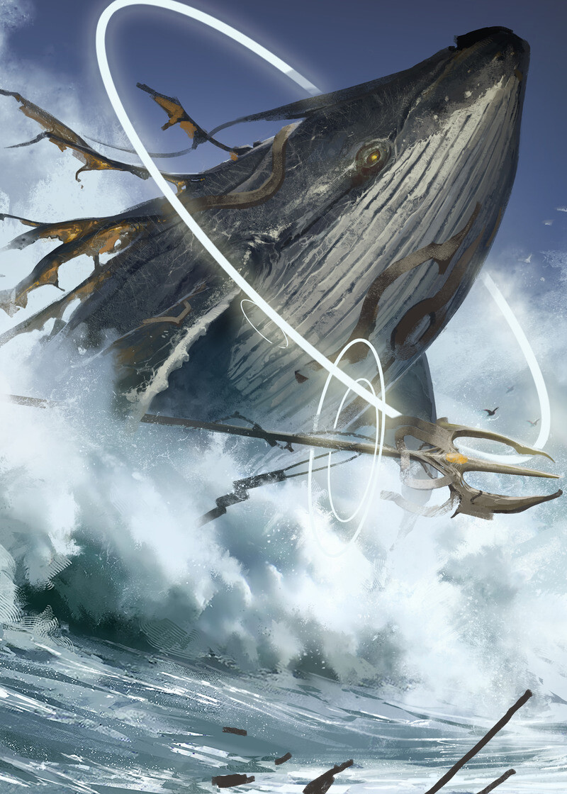 ArtStation - Fly! Whale Bro~!