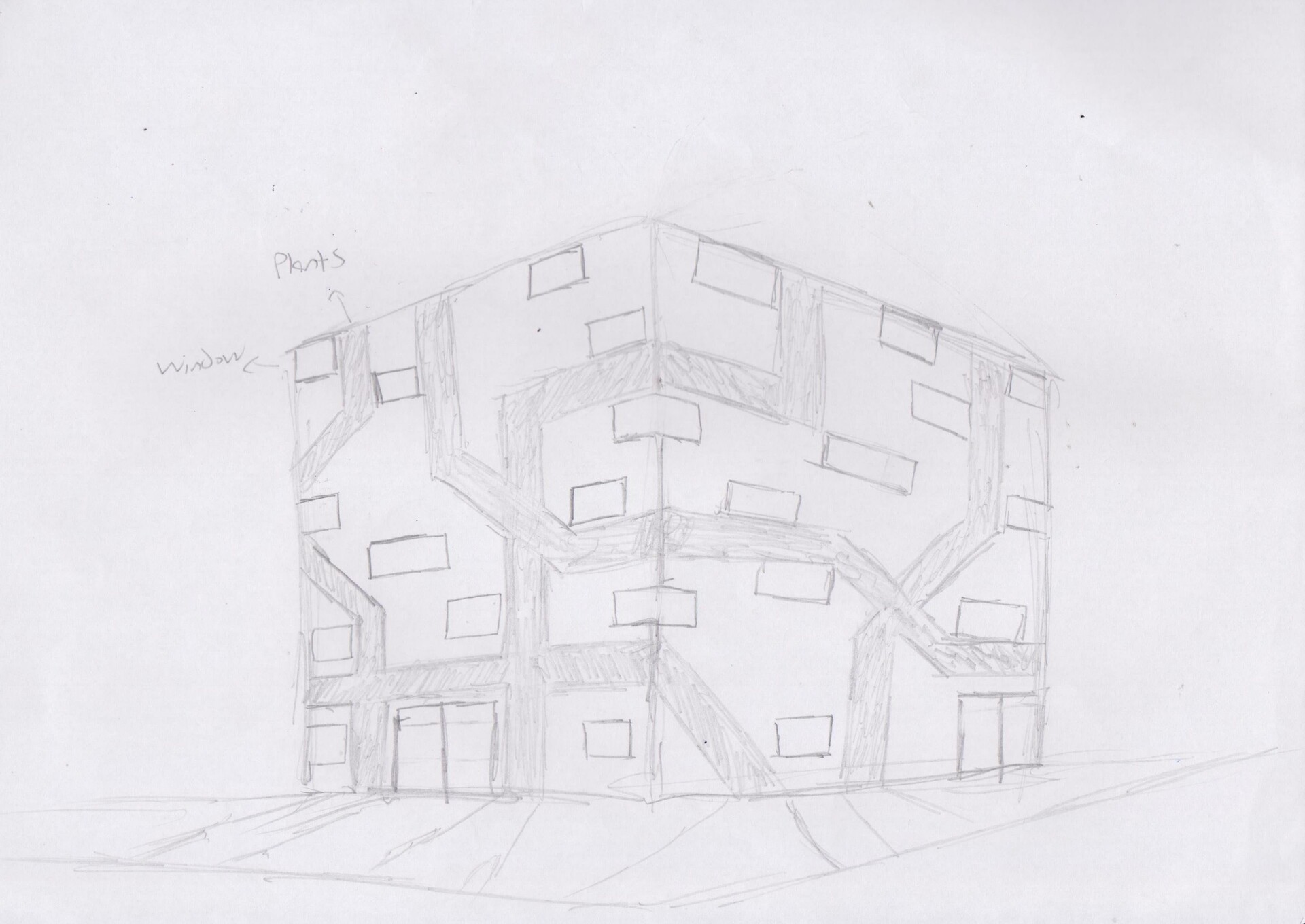 ArtStation - Futuristic Cube Building