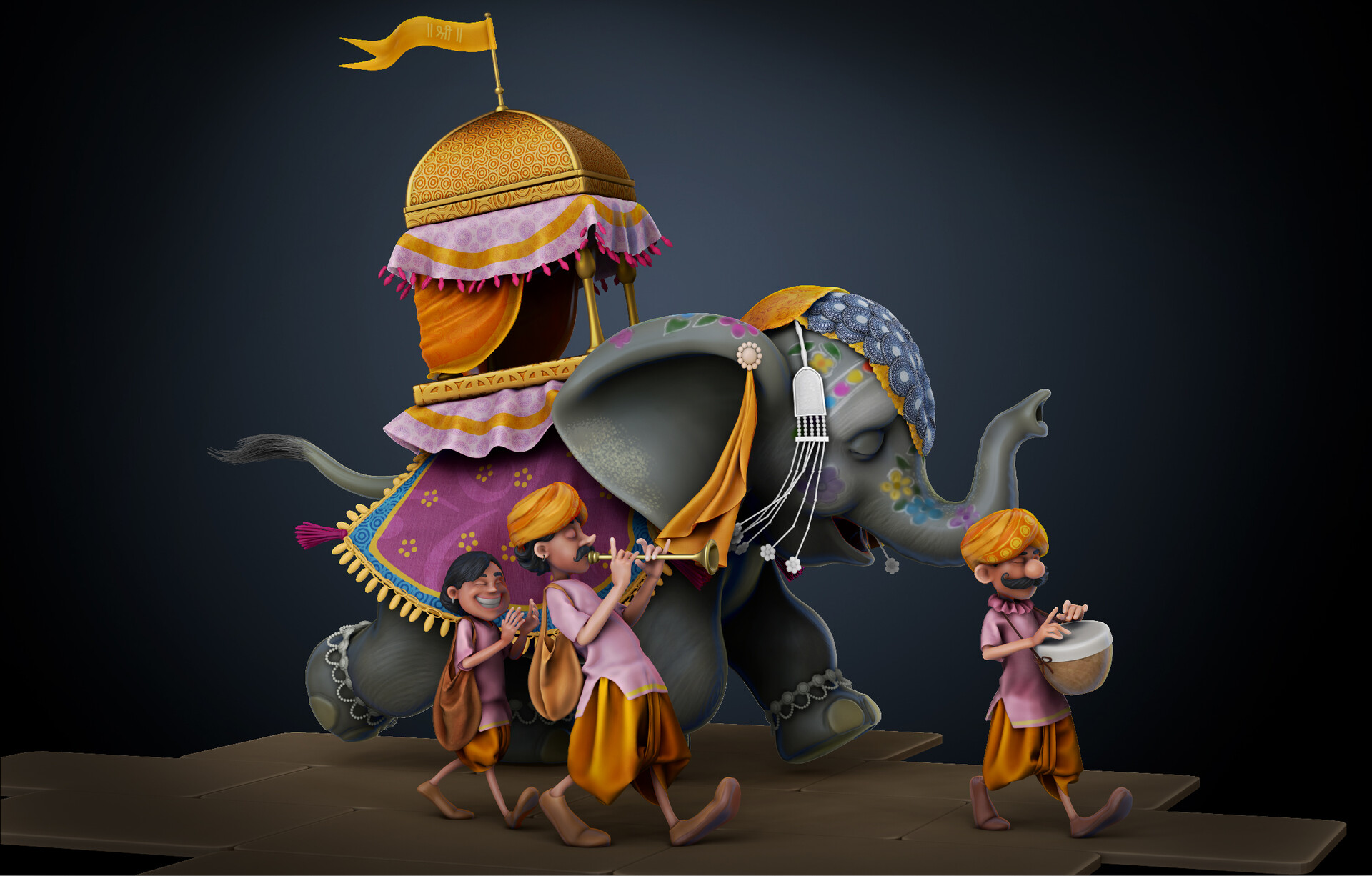 ArtStation - Elephant Scene