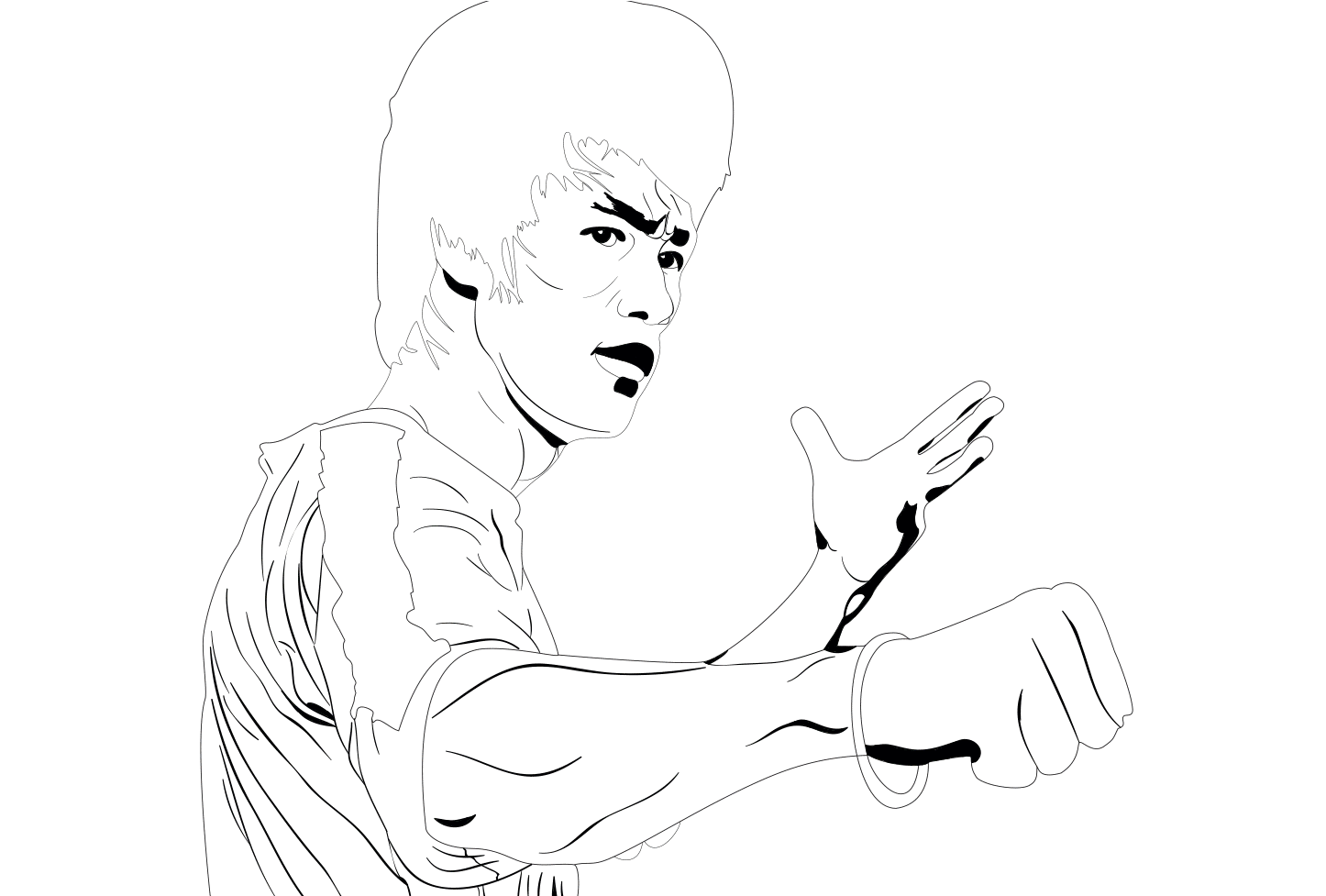 Bruce Lee Drawing Easy How To Draw Bruce Lee Drawing With Martial Art ...