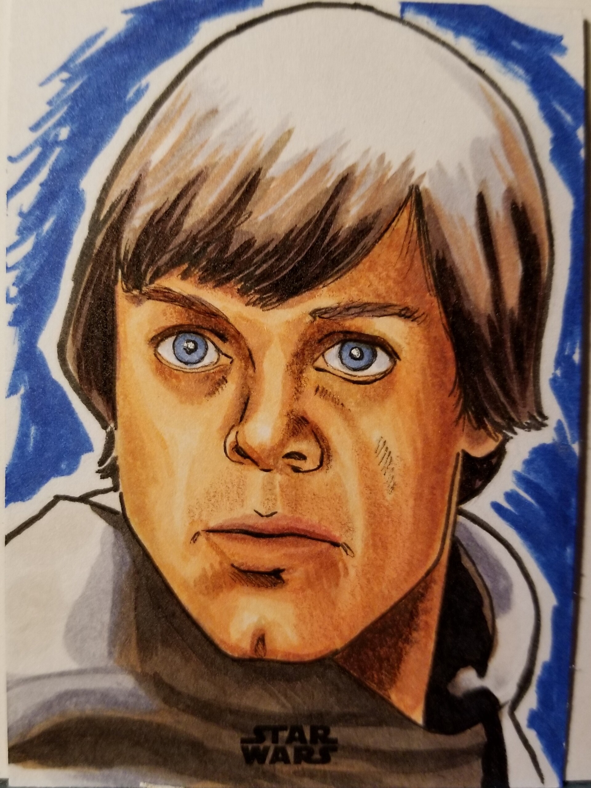 Luke Skywalker Face Drawing