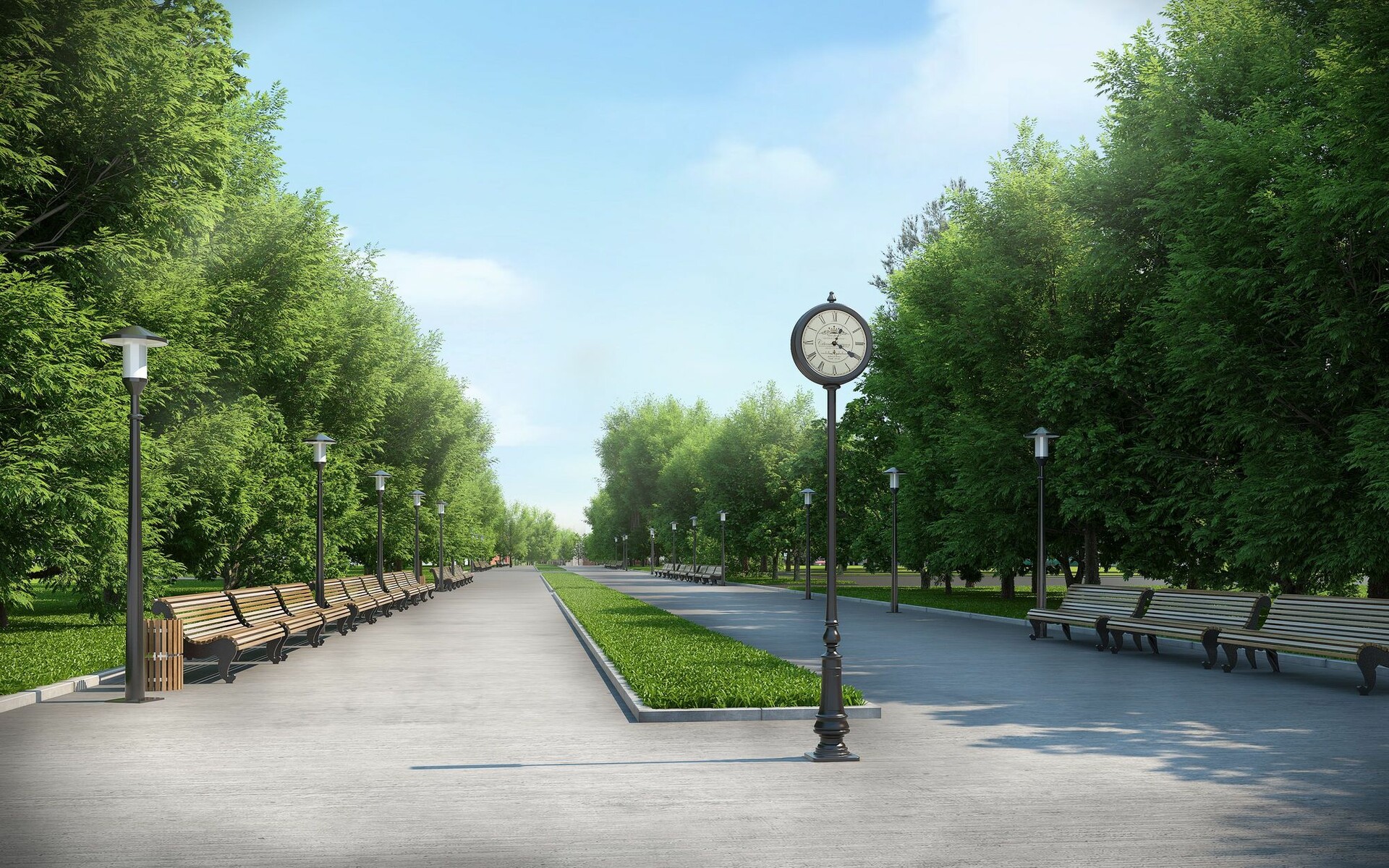 ArtStation - park visualization