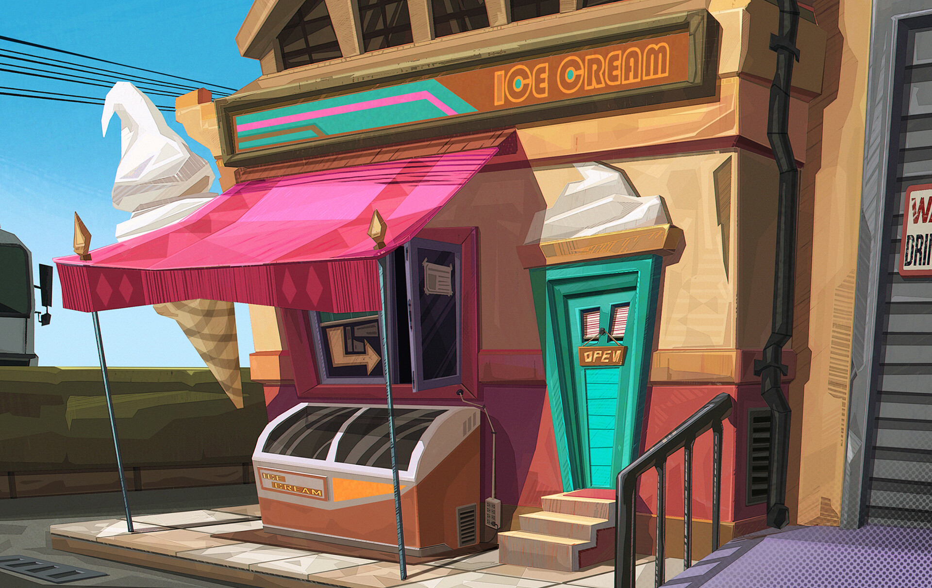 ArtStation - ICE CREAM SHOP