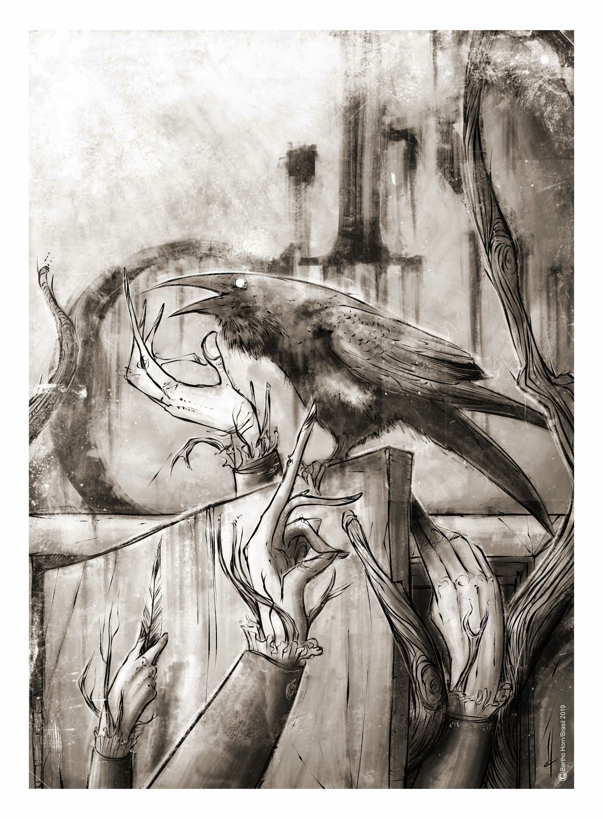 ArtStation - The Raven - Edgar Allan Poe