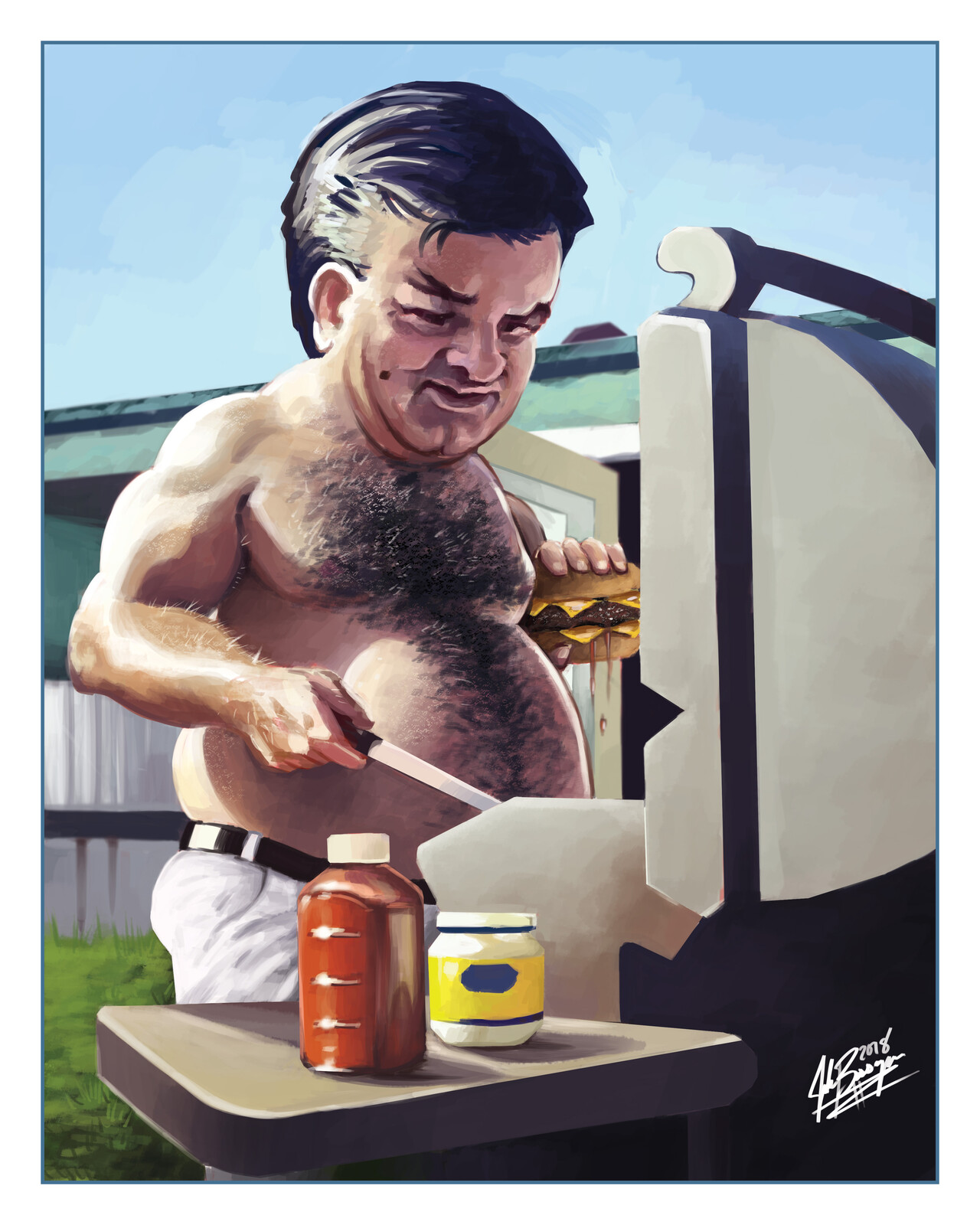 Jacob Bassage - Randy Bobandy Caricature