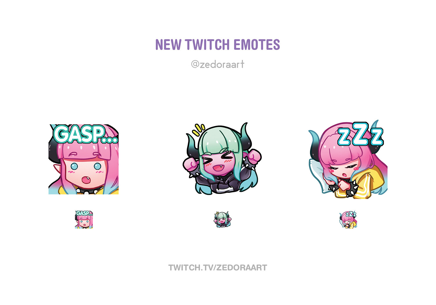 ArtStation - Zedoraart Twitch Emotes