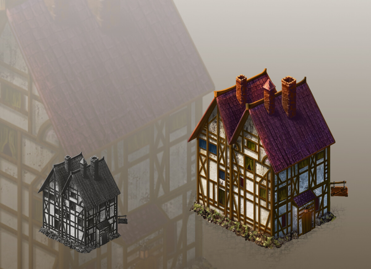 ArtStation - half-timbered house