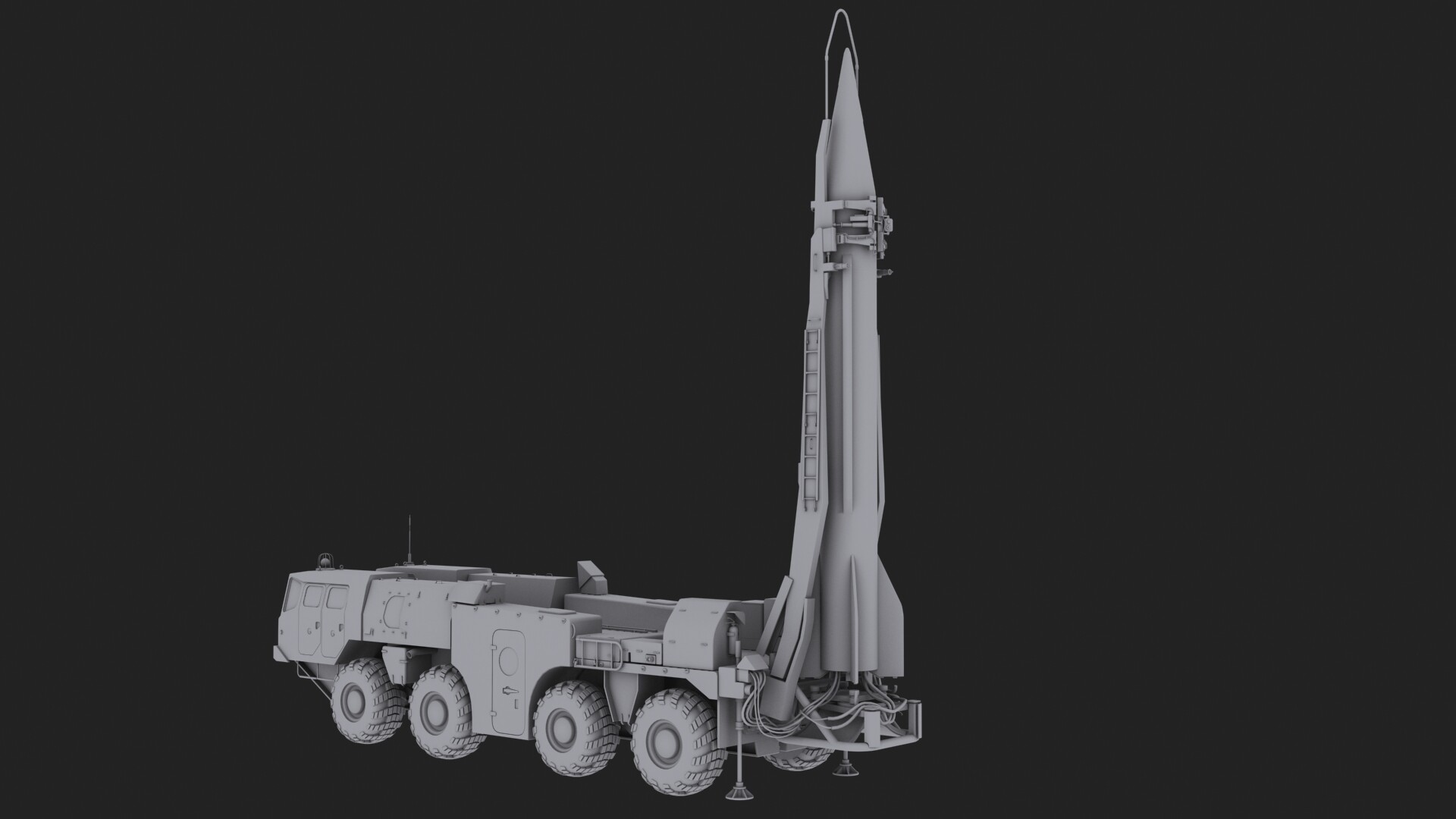 ArtStation - MAZ 543 Scud-B Mobile Ballistic Missile Truck (Untextured)