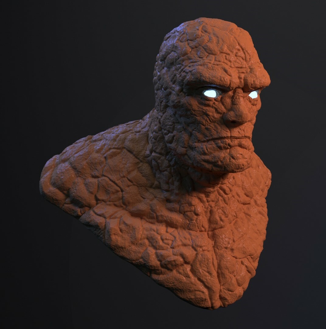 ArtStation - The Thing F4- glowing white eyes.