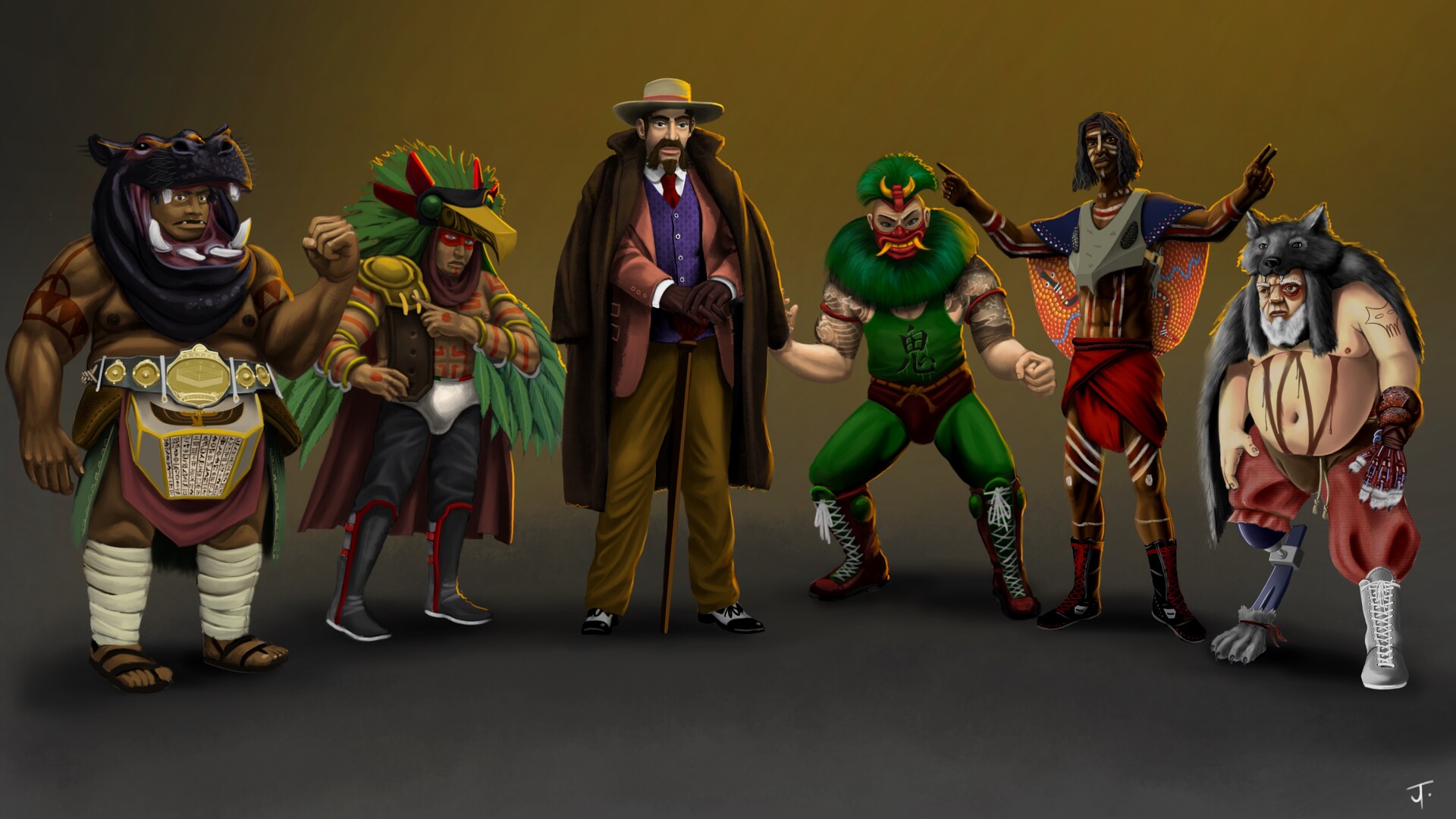 ArtStation - Wrestler Brief: The Gang