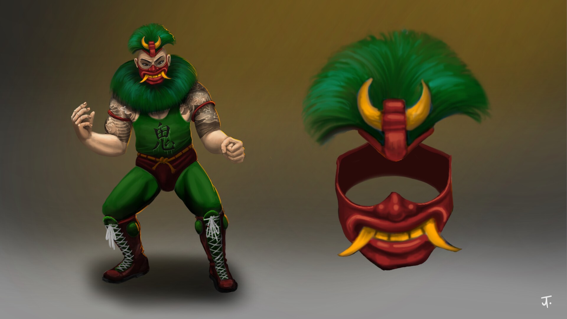 ArtStation - Wrestler Brief: Oni