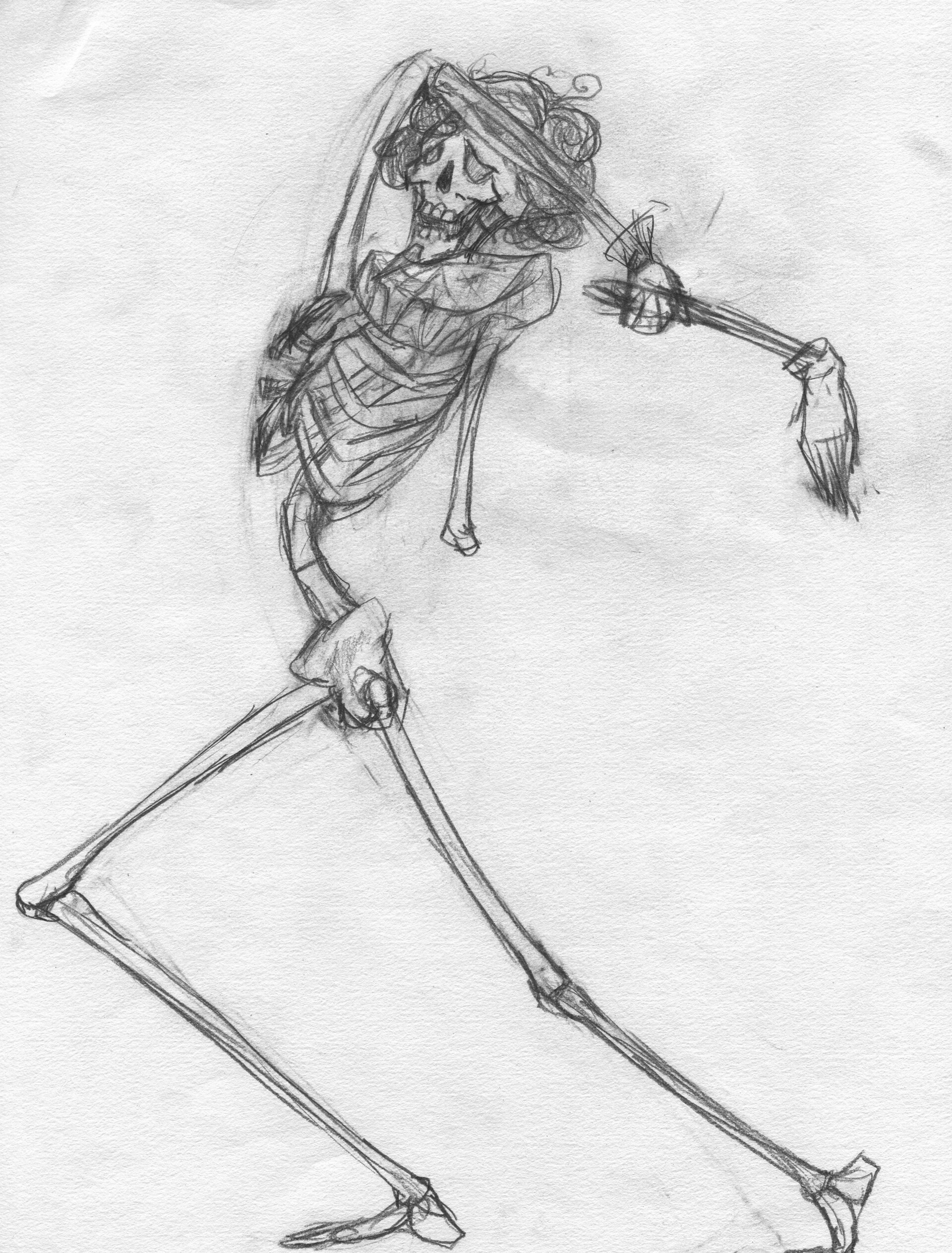ArtStation - Comedic Skeleton Sketch 2