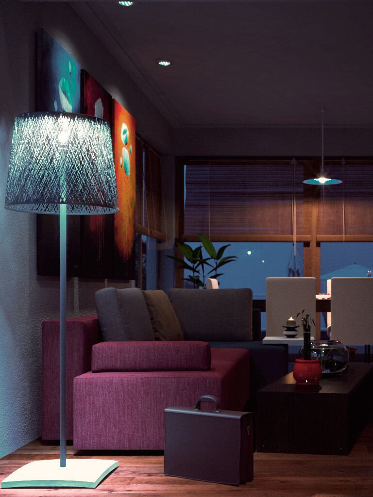 ArtStation - ArchViz Lighting practice - Indoor night