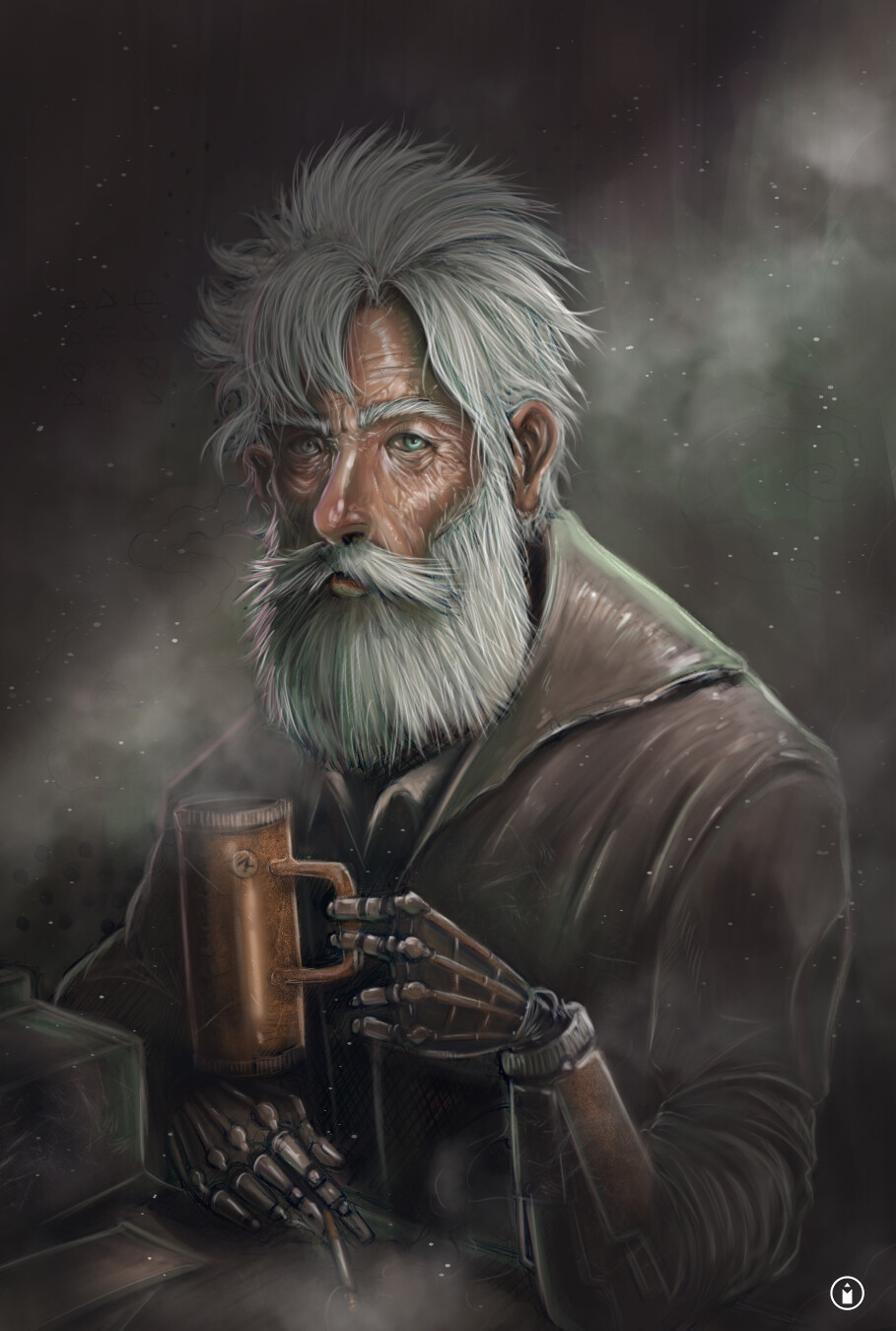 ArtStation - Homeless Augmented man Concept.