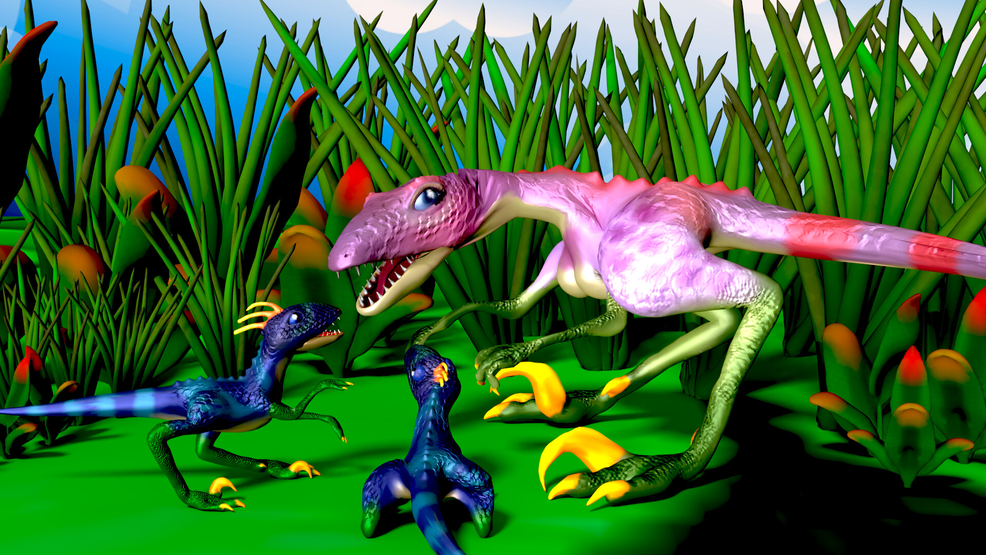 ArtStation - Raptor parent and child