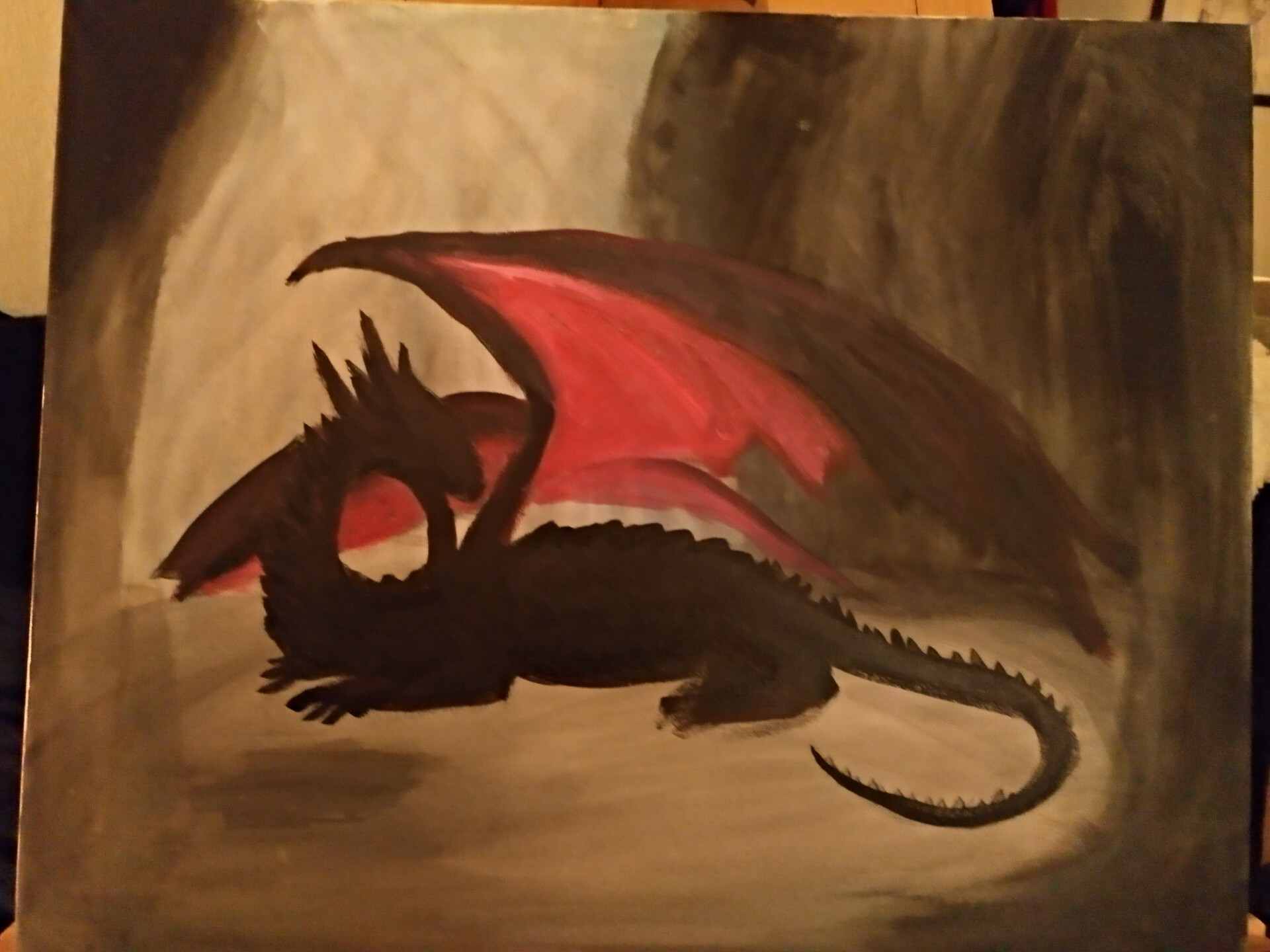 how to draw a dragon cave