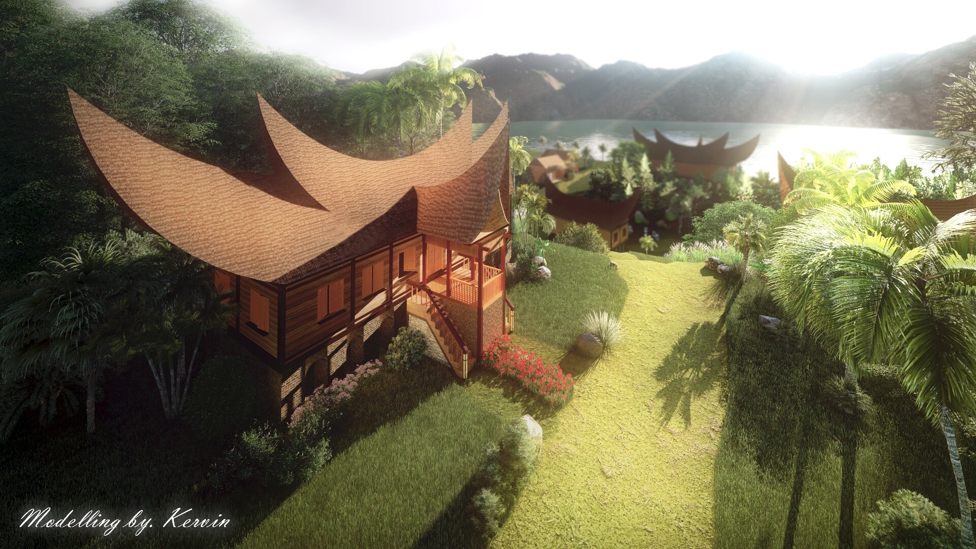 ArtStation - Traditional House - West Sumatra, Indonesia