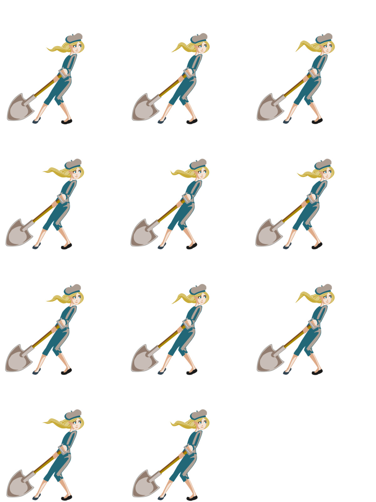 Jacob Bihl - 2D Sprite Sheet Animation - Greta:The Grave Robber