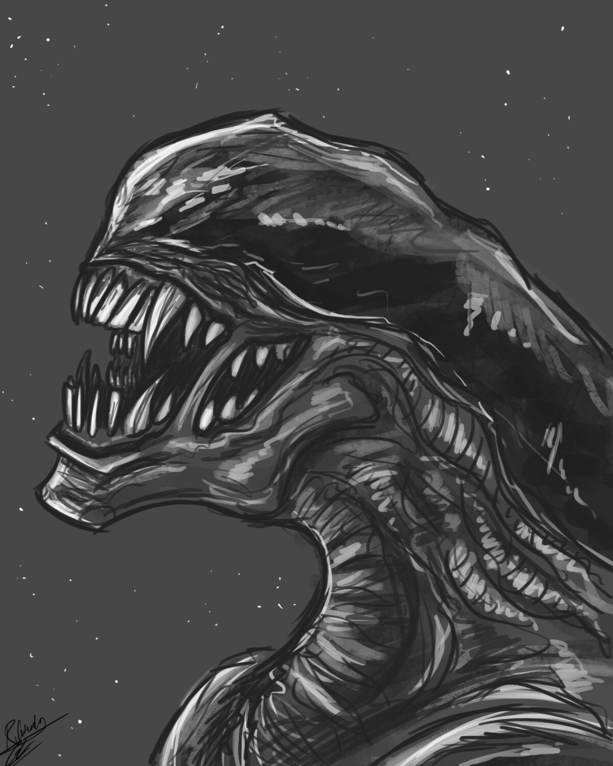 ArtStation - Xenomorph HeadShot