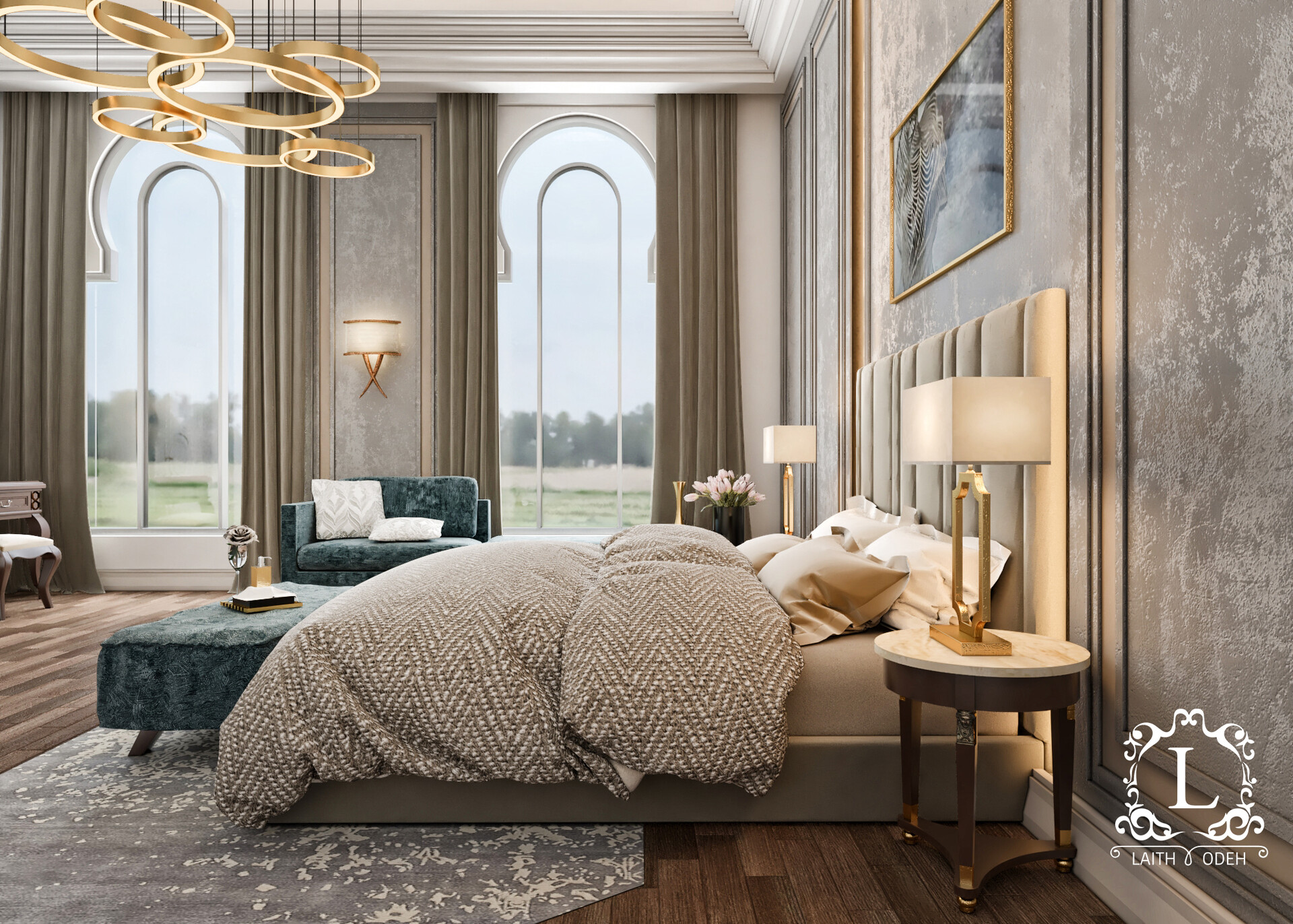 Laith Odeh - Luxurious Bedroom - SketchUP - V-ray