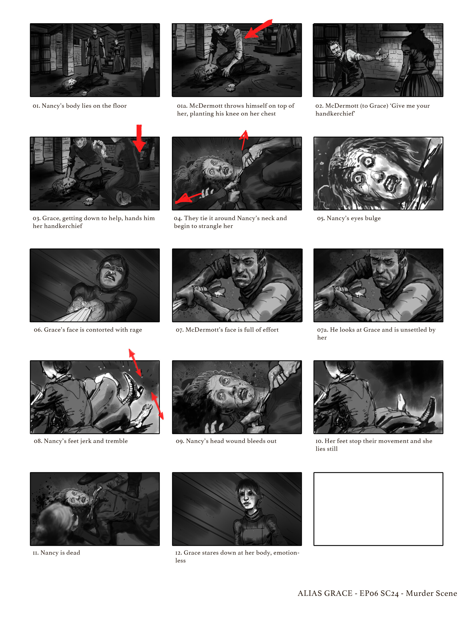ArtStation - Alias Grace - Storyboard - Murder Scene