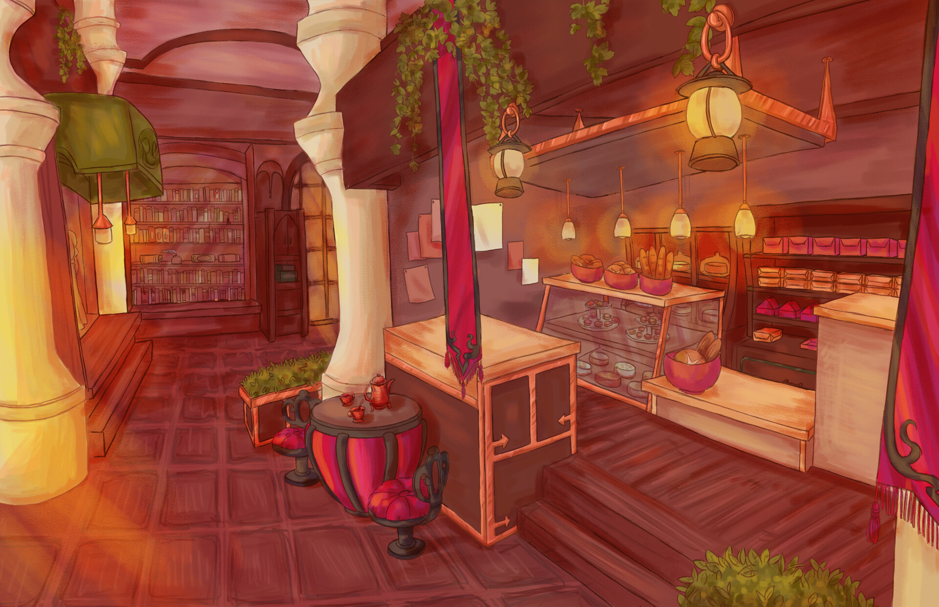 ArtStation - Sweets & Tea Shop