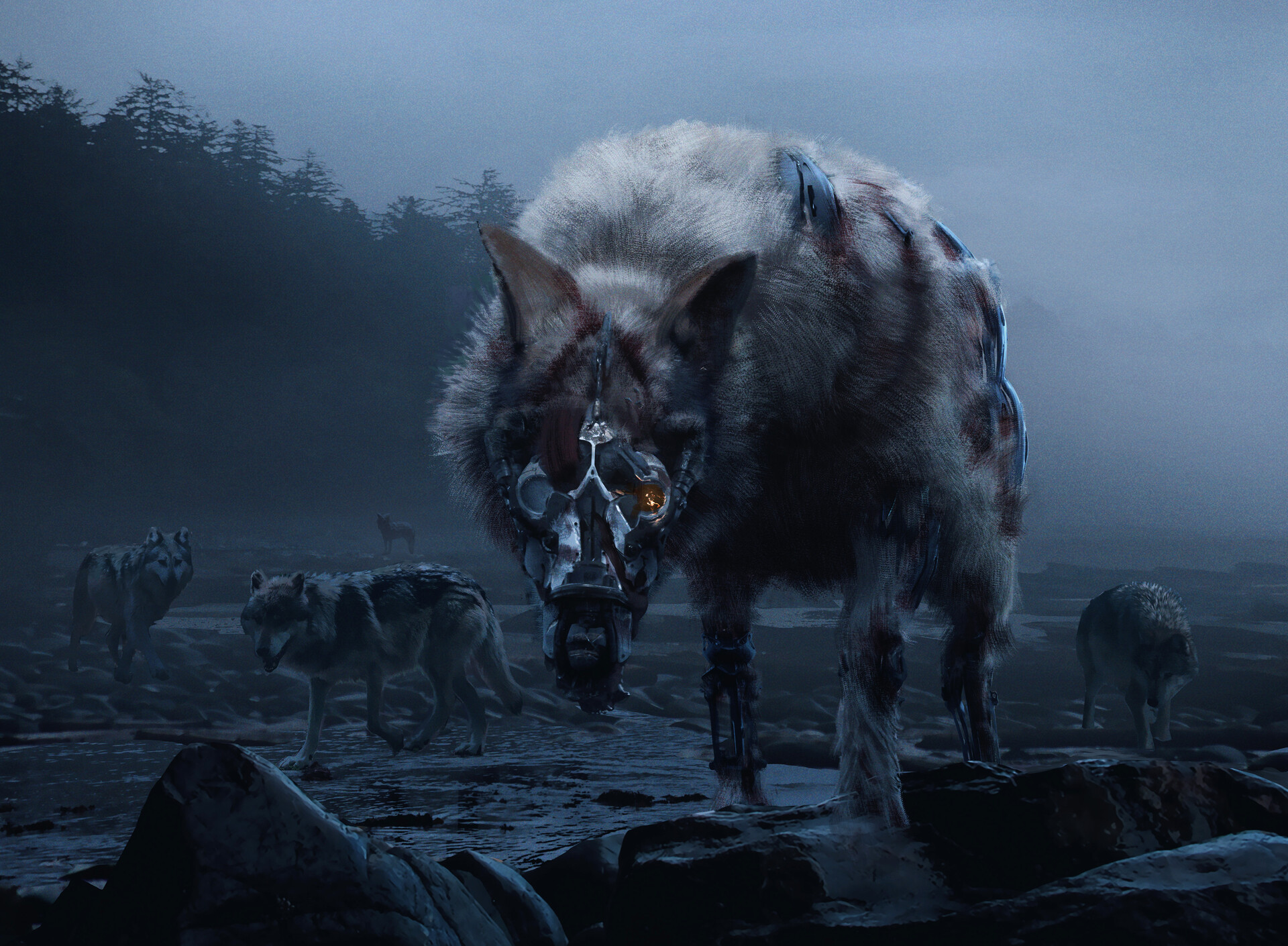 ArtStation - Bionic wolf