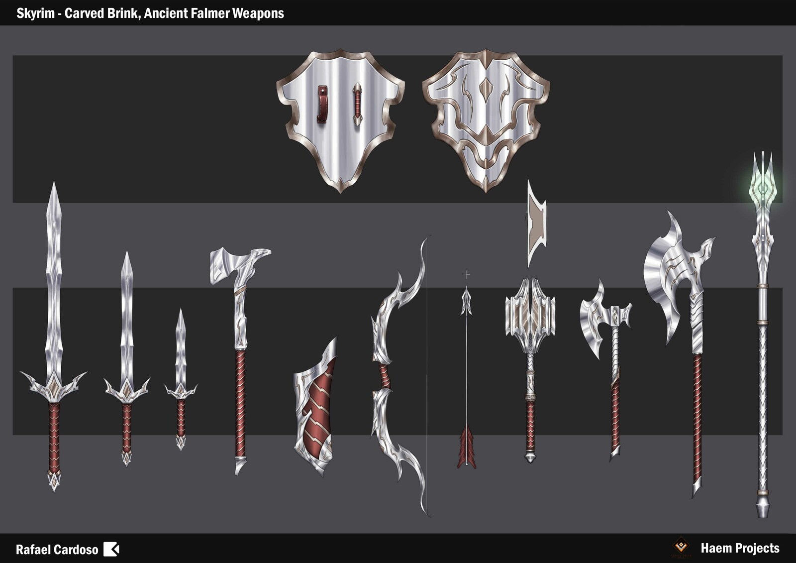 Rafael Cardoso - Skyrim: Carved Brink(mod) Ancient Falmer Apparel Concept