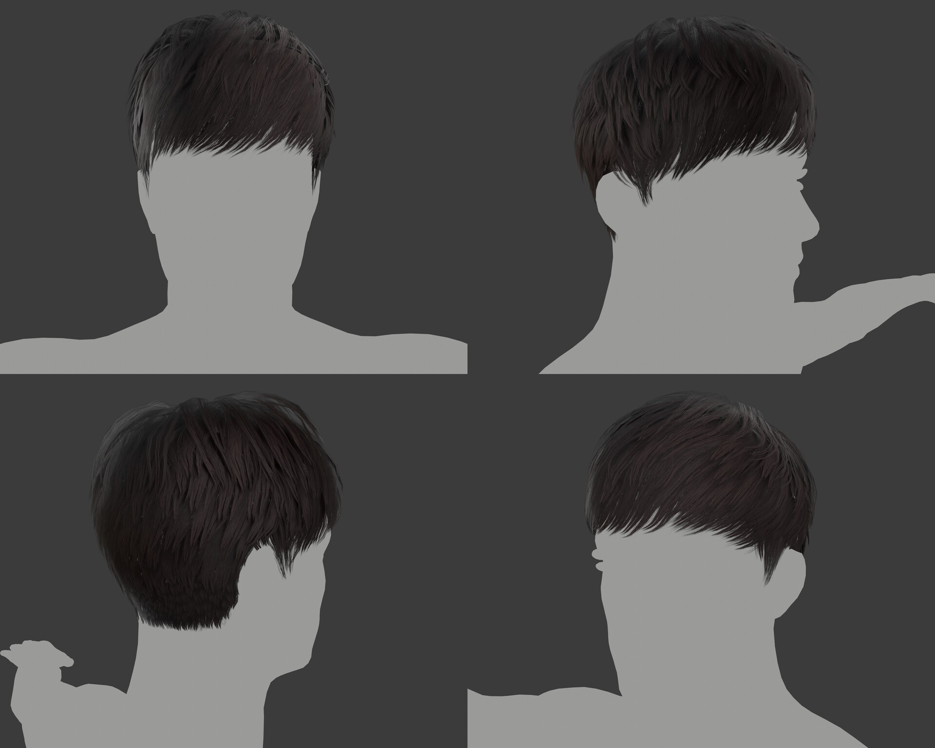 ArtStation - Realtime Male Hair Study