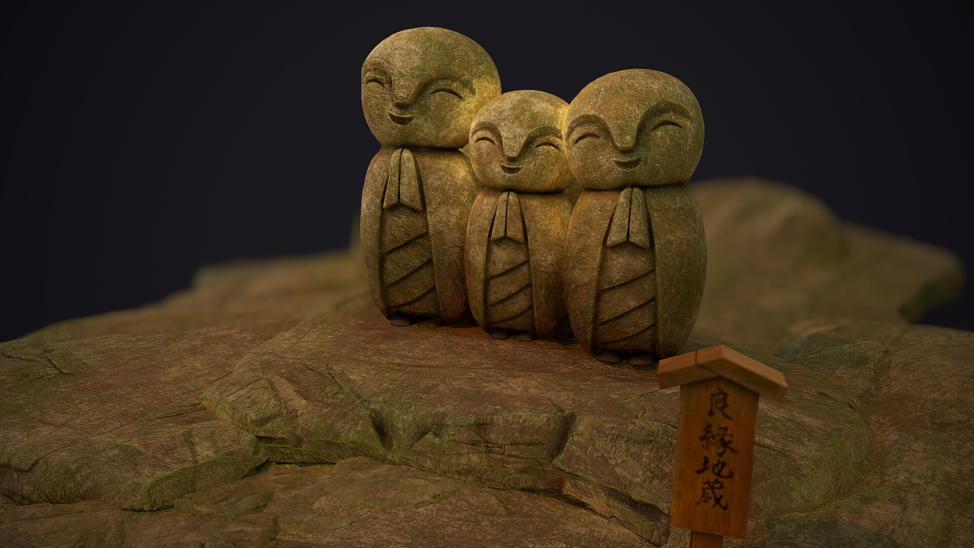 ArtStation - Japanese Happy Statue