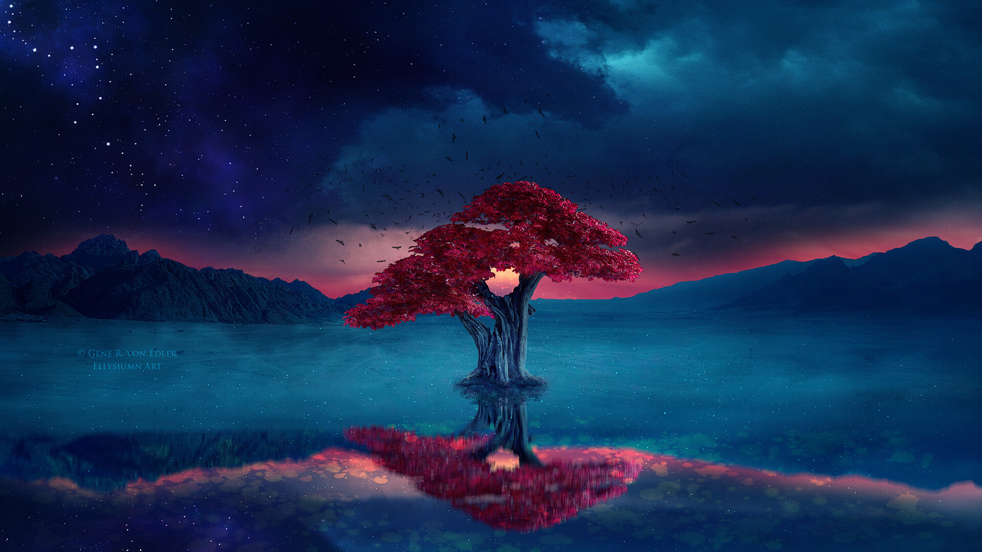 ArtStation - Magical Red Tree