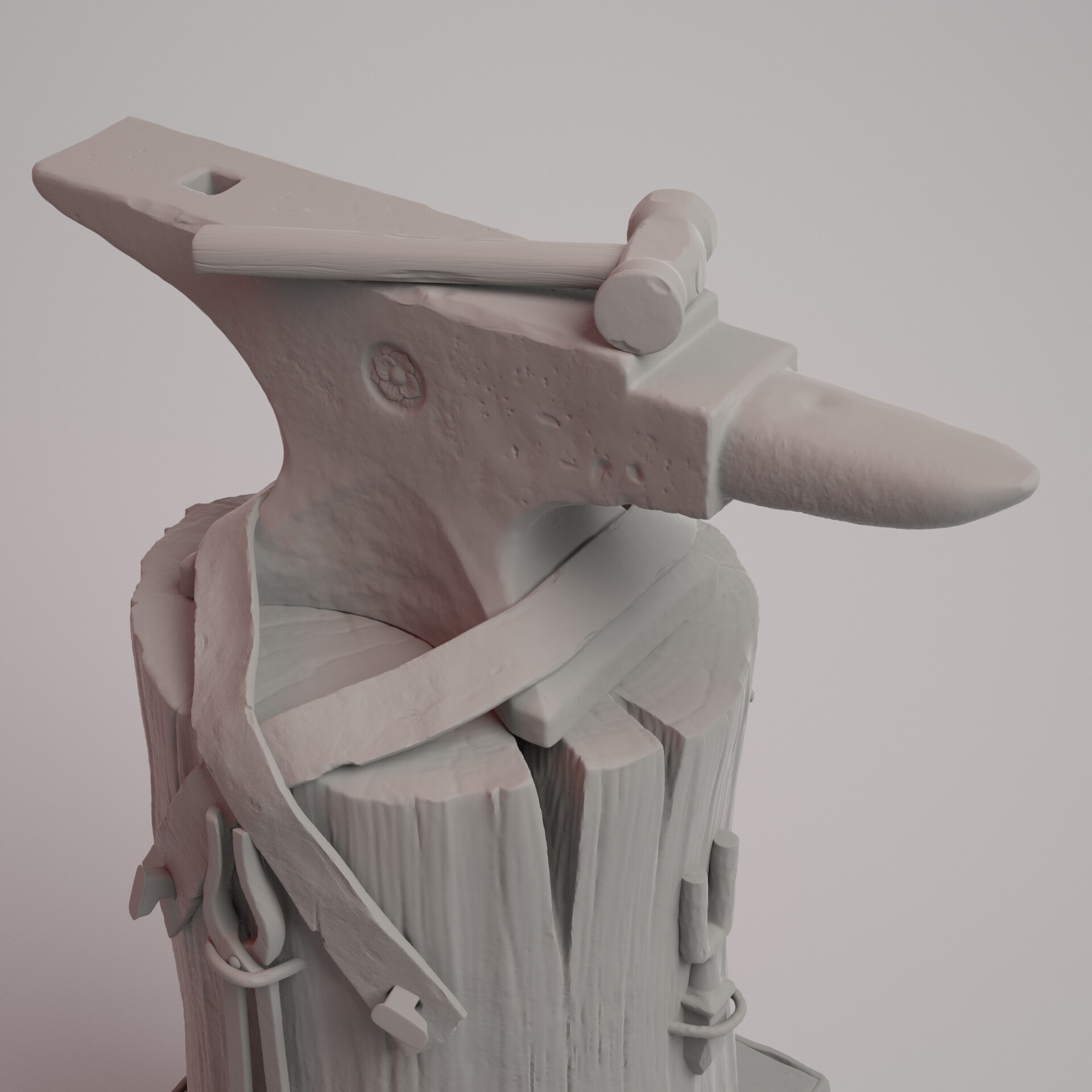 ArtStation - Anvil at stump sculpt