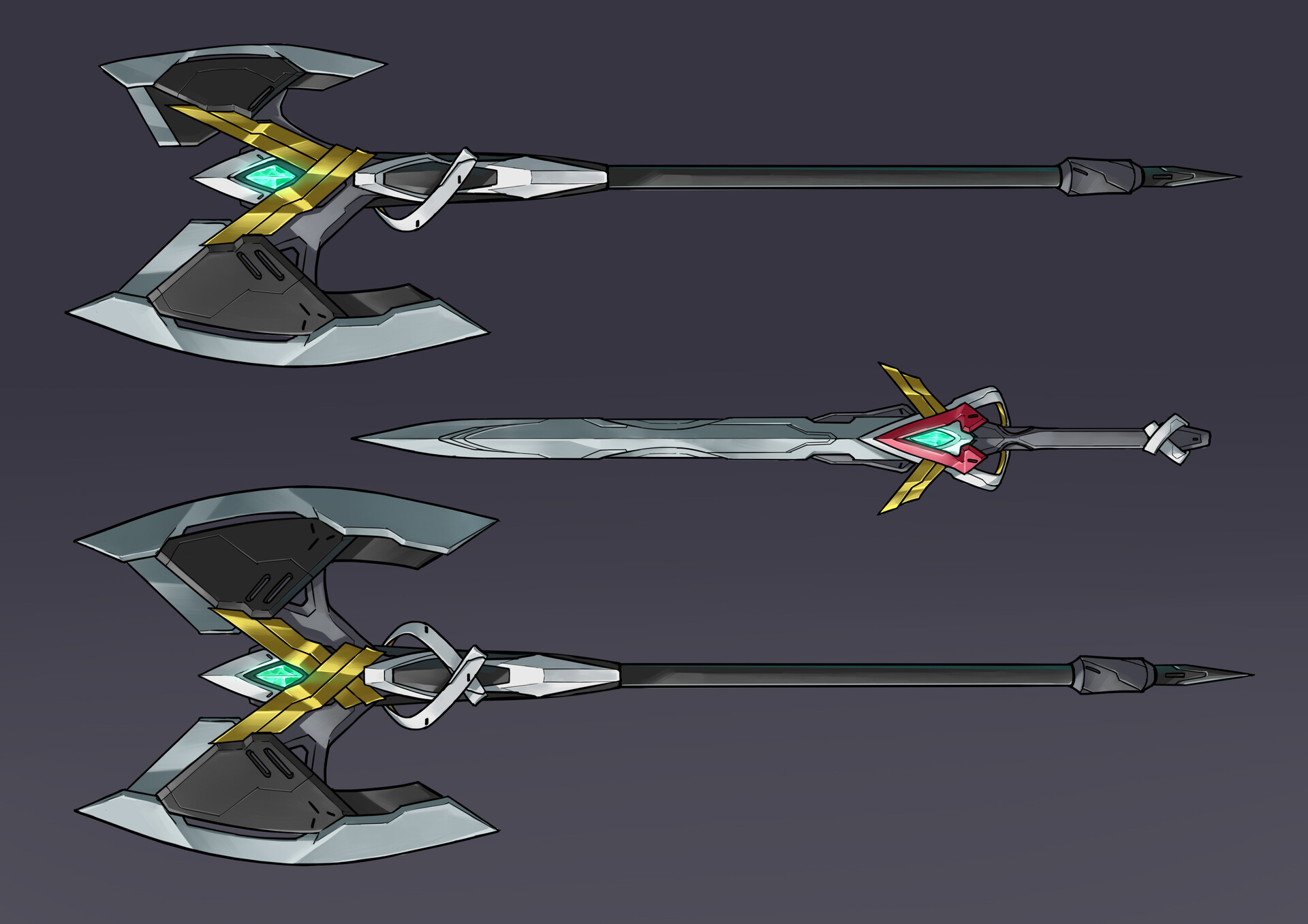 ArtStation - IRON SAGA VALKYRIE SERIES WEAPONS