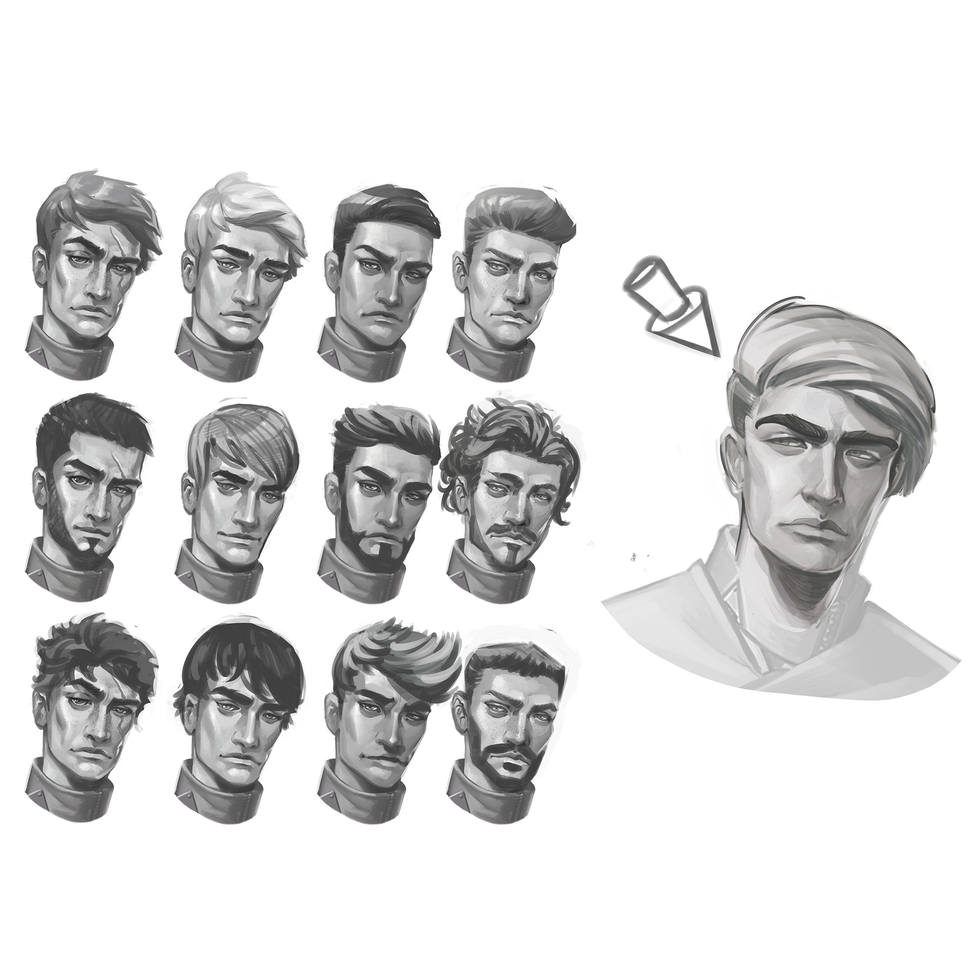 Focused Face Drawing