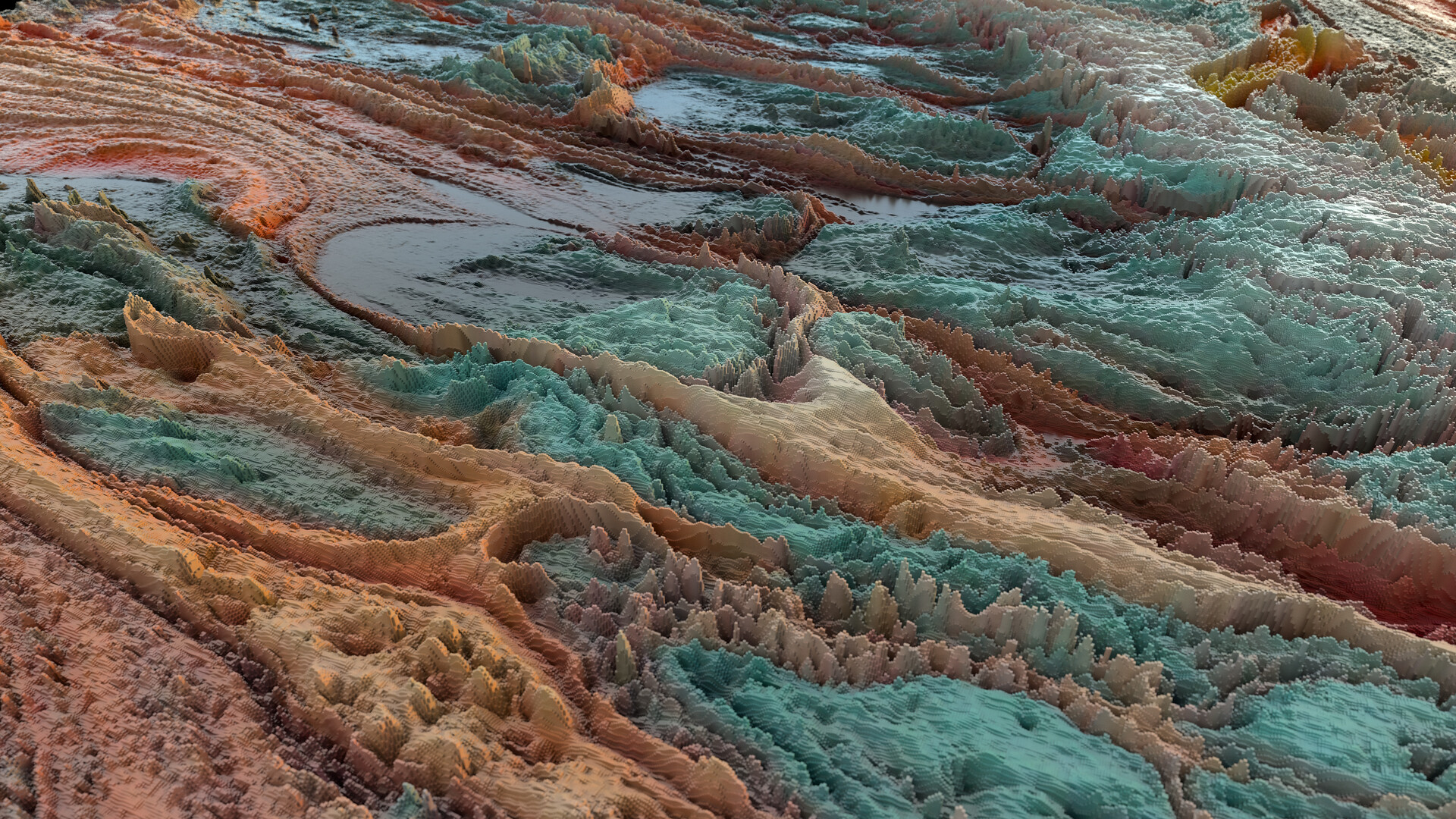 ArtStation - Houdini pratices weeks 1 : Lee Griggs like landscape