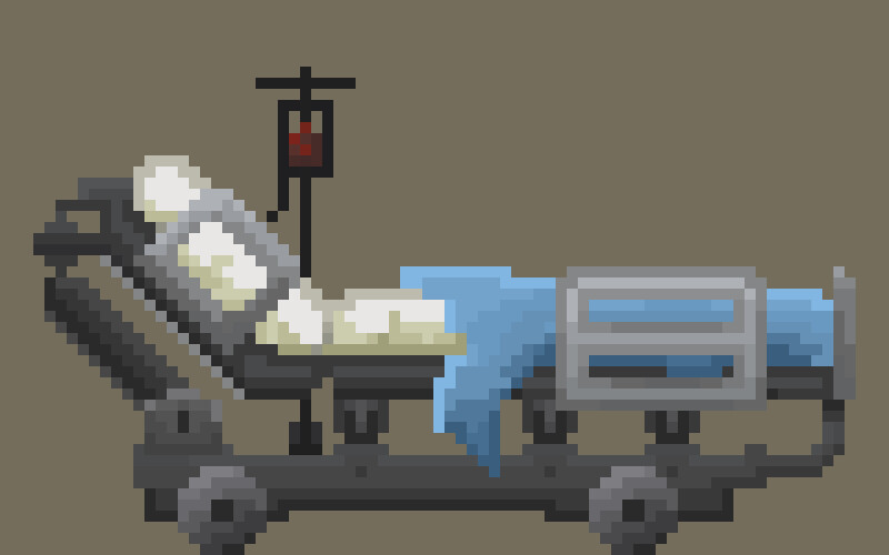 ArtStation - Abandoned Hospital Bed