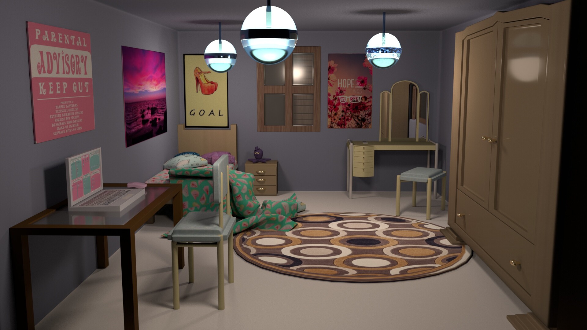 ArtStation - PPG Bubble's room