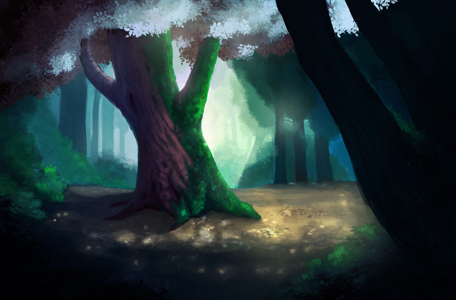 ArtStation - One spot in the forest