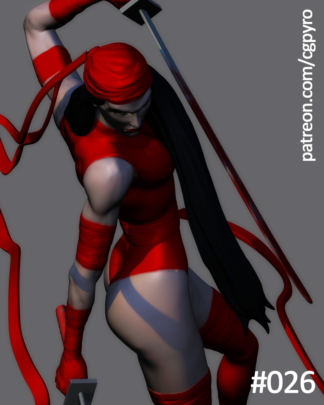 CG Makers - Elektra - Speed 1 hour challenge / Fanart