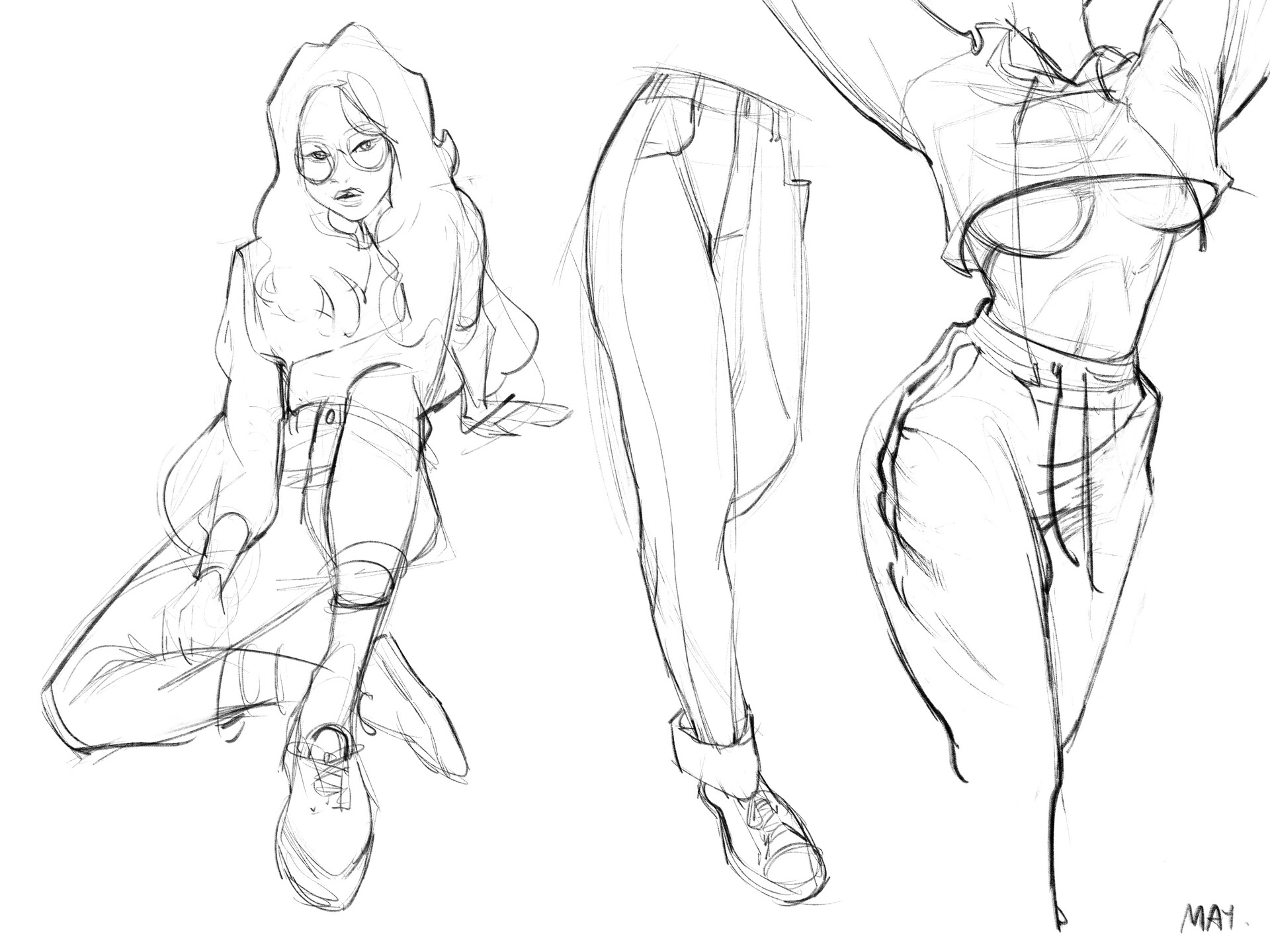 gesture drawing reference clothed