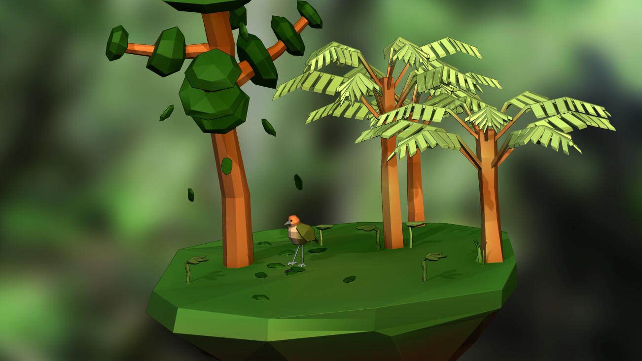 ArtStation - Low poly bird