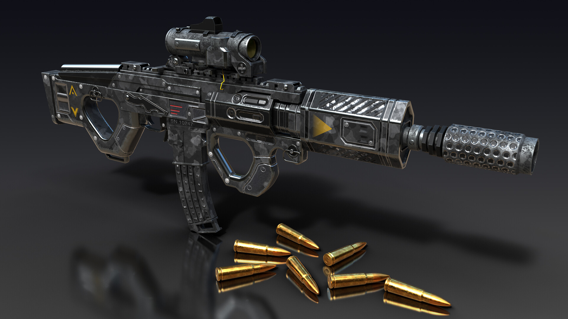 ArtStation - Nurul_MK2039_Rifle