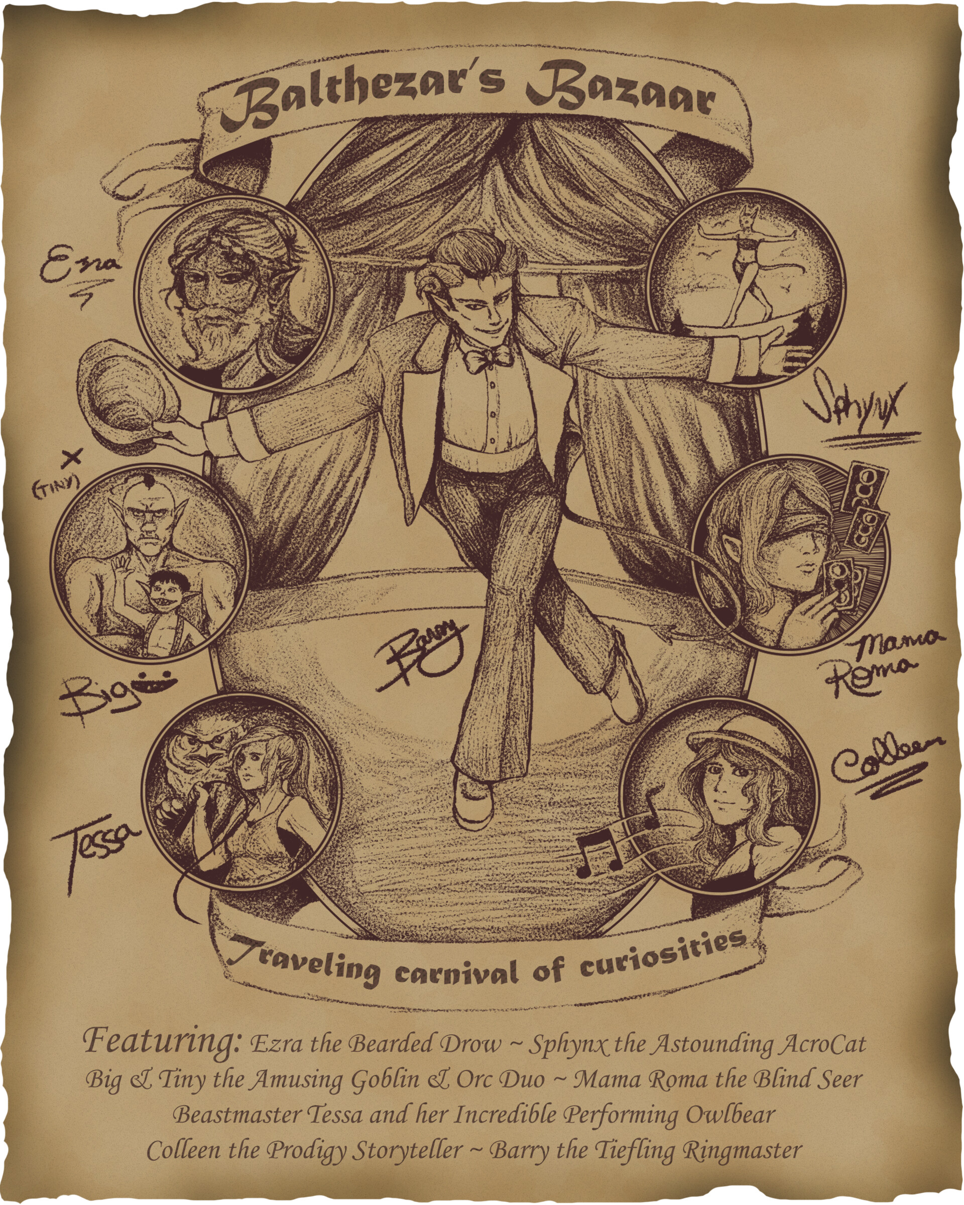 ArtStation - DnD Circus Troupe Poster, Sunny Ammerman