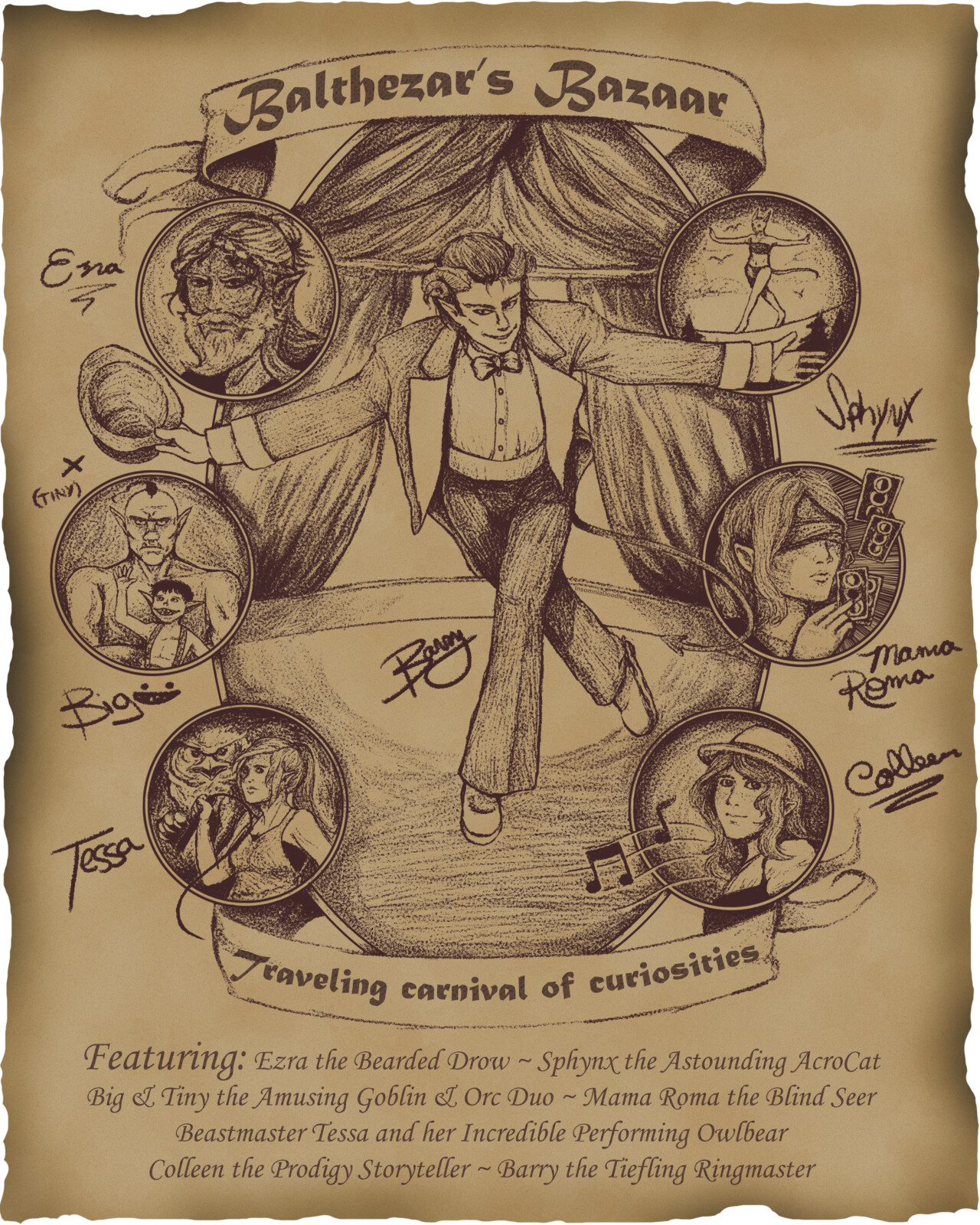 Sunny Ammerman - DnD Circus Troupe Poster